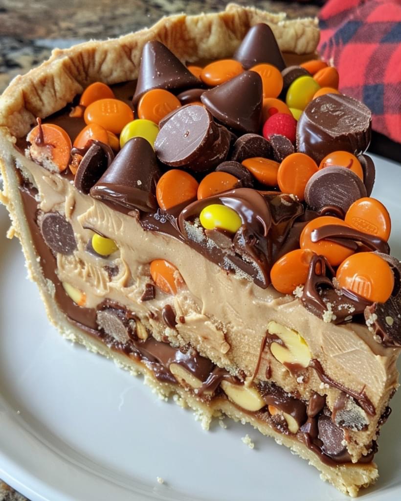 Giant Reese's Peanut Butter Cup Pie - OLD GRANDMA'S RECIPES